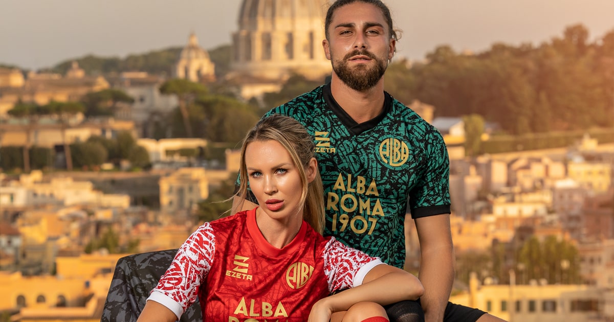 Ezeta Complete Alba Roma 1907 22/23 Set With Away & Third Jerseys ...
