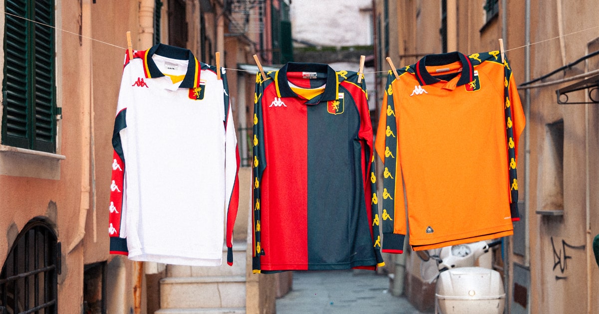 Genoa CFC Drop Retro Kit Series Honouring 1999/00 Season - SoccerBible